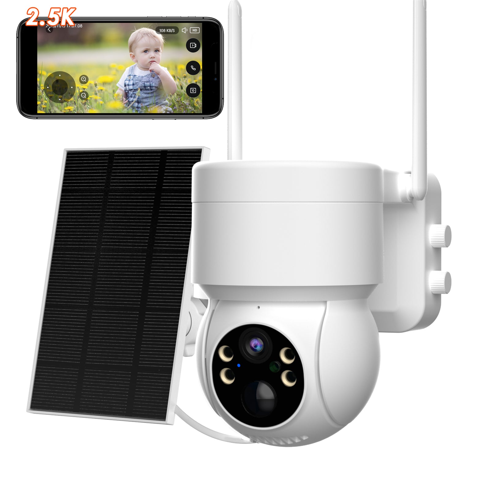 Smart Outdoor PTZ Battery Camera with Solar Panel - SC-BIPC-3001 ...